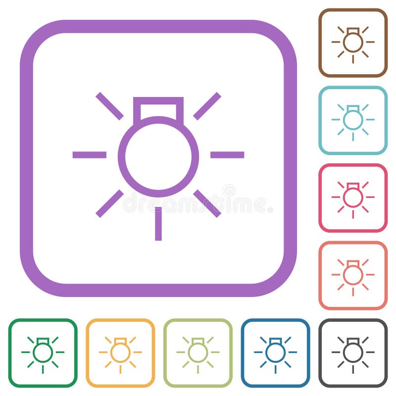 Car Parking Lights Indicator Simple Icons Stock Vector - Illustration of beam, indicator: 190331183