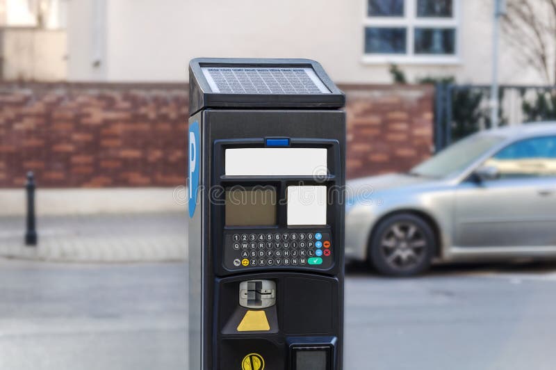 Car and Parking Machine with Electronic Payment Stock Photo - Image of ...