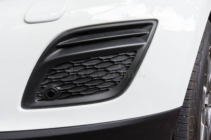 Car Parking Sensor on a Front Bumper Stock Image - Image of park ...
