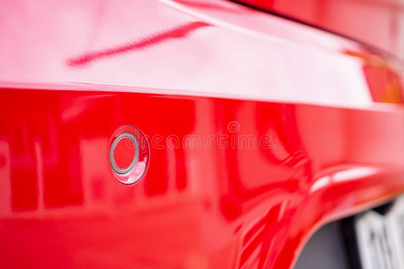 Car Parking Sensor on Rear Bumper Stock Photo - Image of auto, meter ...