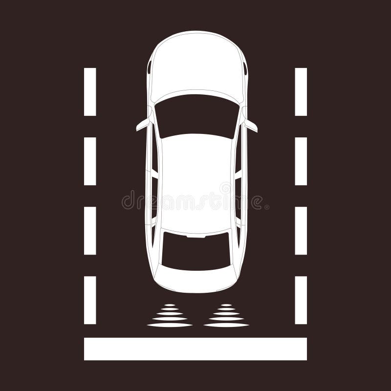 Car Parking Sensor Signal Icon Stock Vector - Illustration of system ...