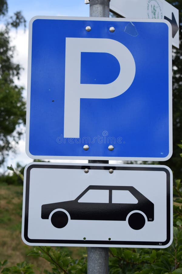 Car parking sign stock image. Image of font, brand, advertising - 283281931