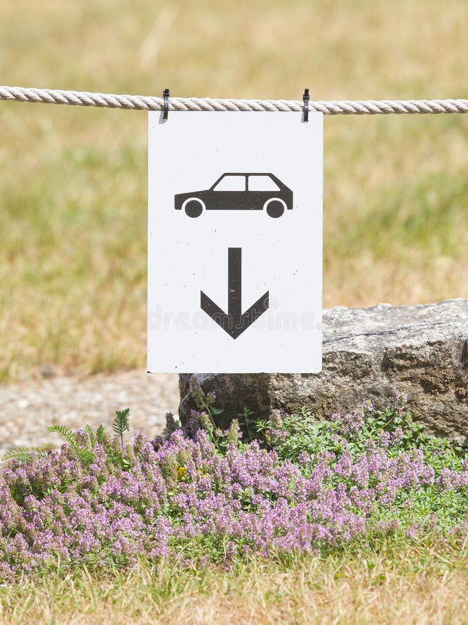 Car parking sign stock image. Image of post, pointer - 58643517