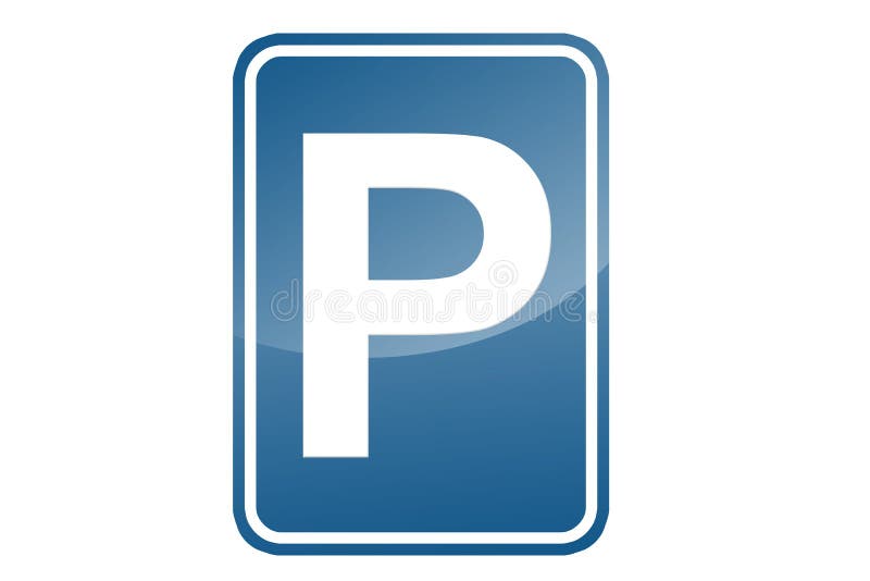 Car Parking Sign and Symbol, Blue Icon Stock Illustration ...