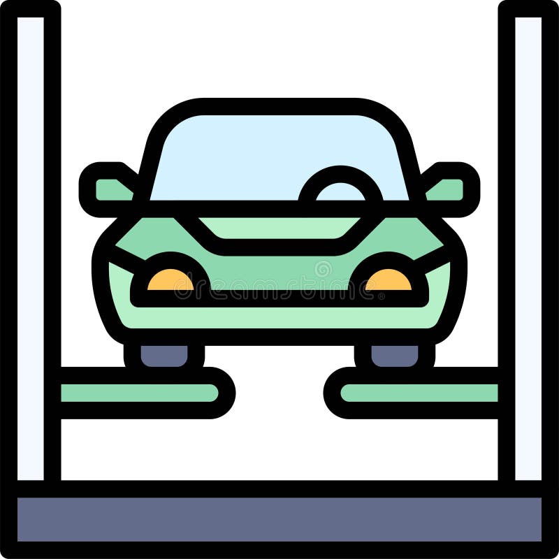 Car Parking System Icon, Parking Lot Related Vector Stock Vector ...