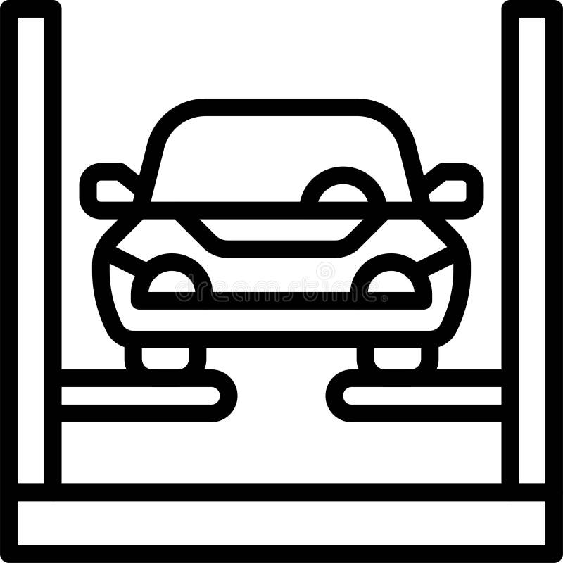 Car Parking System Icon, Parking Lot Related Vector Stock Vector ...