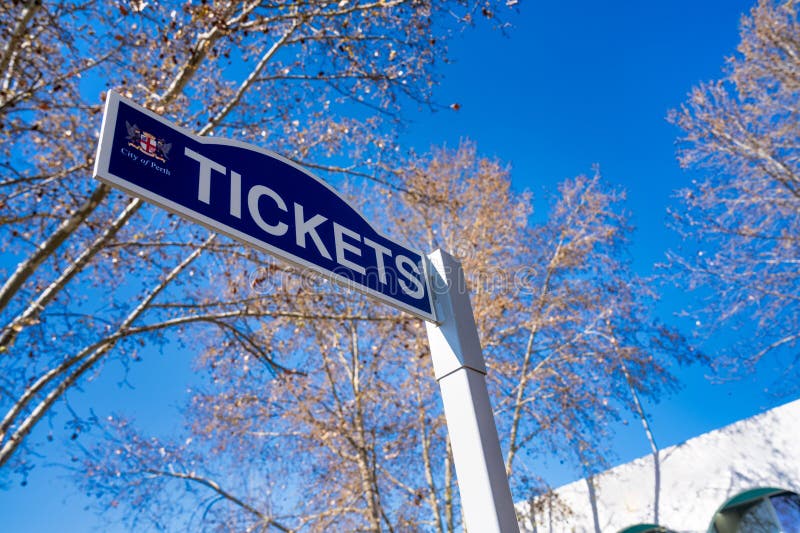 Car Parking Ticket Sign in Perth Stock Image - Image of famous, symbol ...