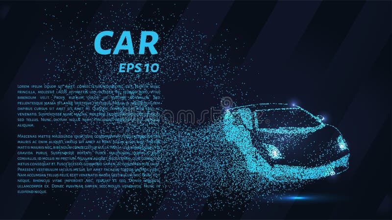 Car from the Particles. the Car Consists of Dots and Circles Stock ...