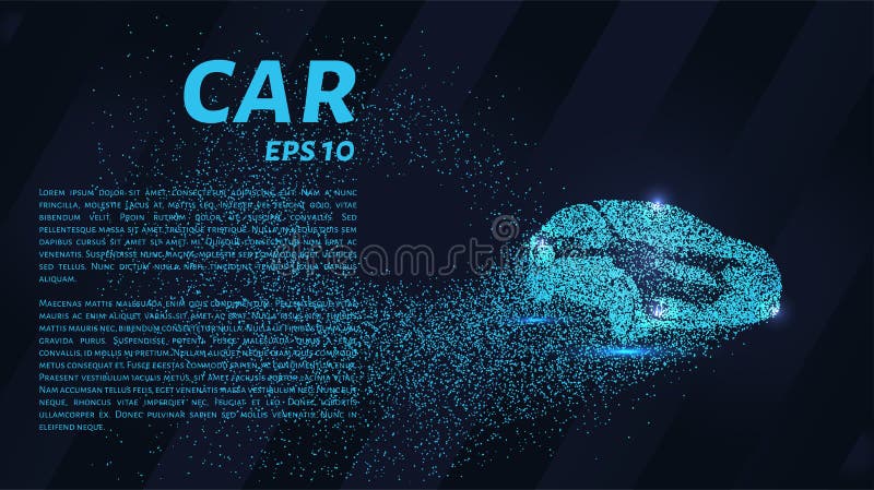 Car from the Particles. the Car Consists of Dots and Circles Stock ...