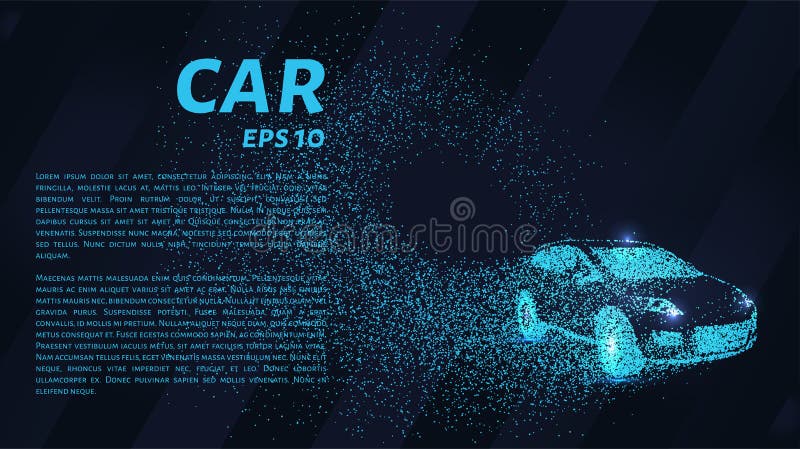 Car from the Particles. the Car Consists of Dots and Circles Stock ...