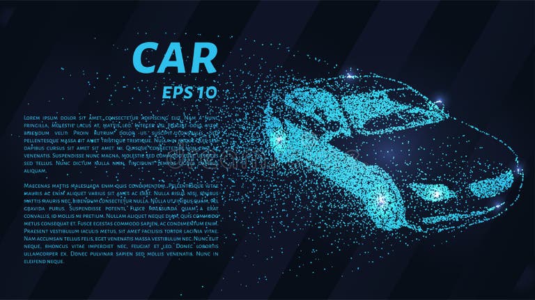 Car from the Particles. the Car Consists of Dots and Circles Stock ...