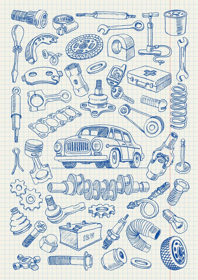 Auto Drawing Parts Stock Illustrations – 2,365 Auto Drawing Parts Stock ...