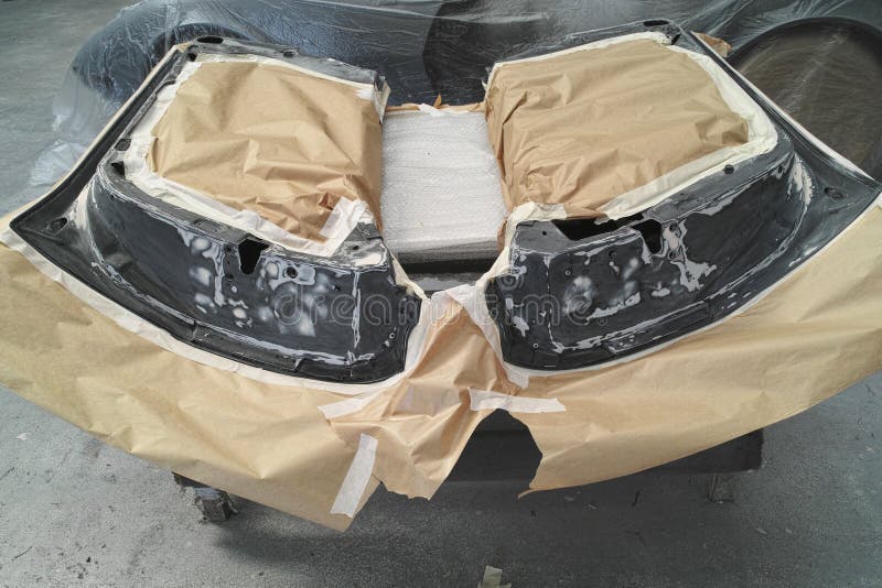 Car Parts Ready for Painting Process Stock Photo - Image of color ...