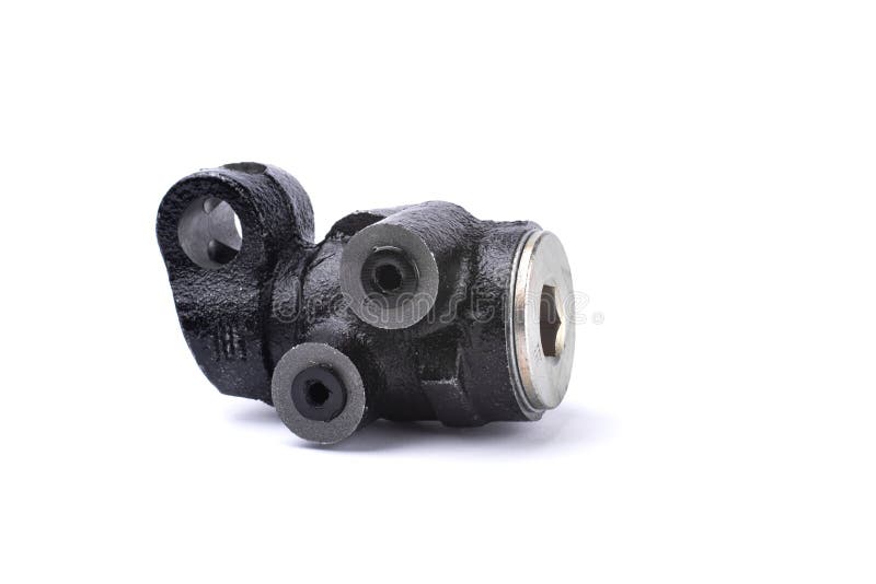 Car Parts on a White Background , Brake Regulator, Spare Part on a ...