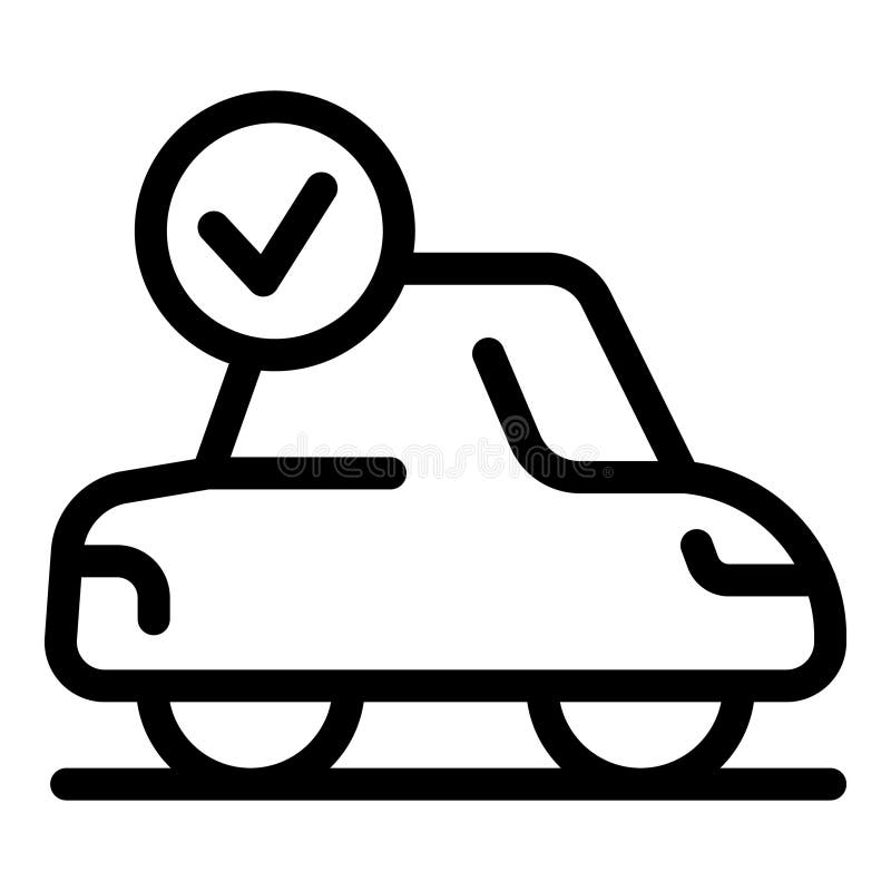 Car Passing Quality Control with Check Mark Icon Stock Vector ...