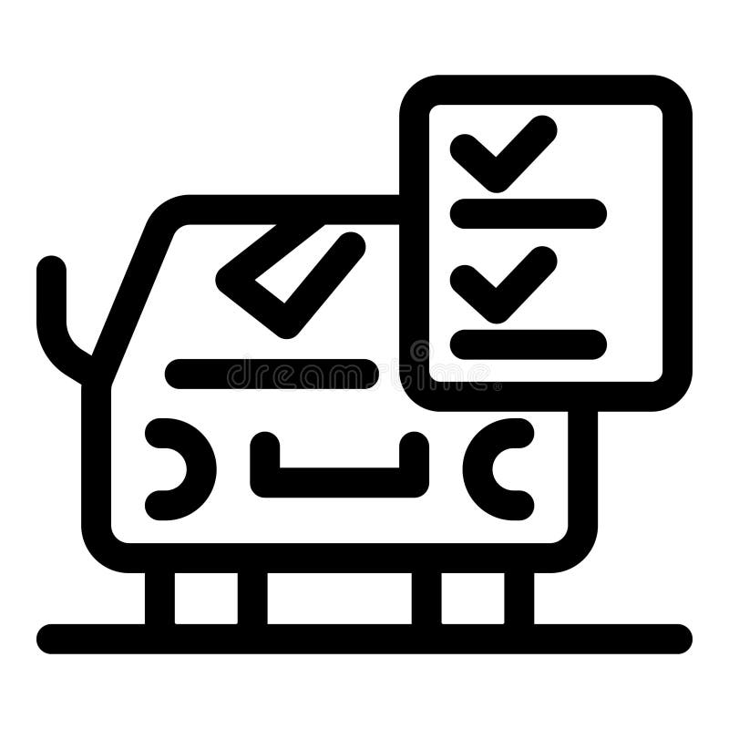 Car Passing Technical Inspection with Checkmarks on Checklist Stock ...
