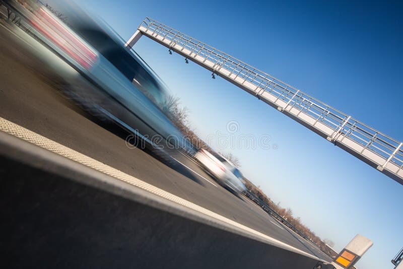 Car Passing through a Toll Gate on a Highway, Highway Charges, Motion ...