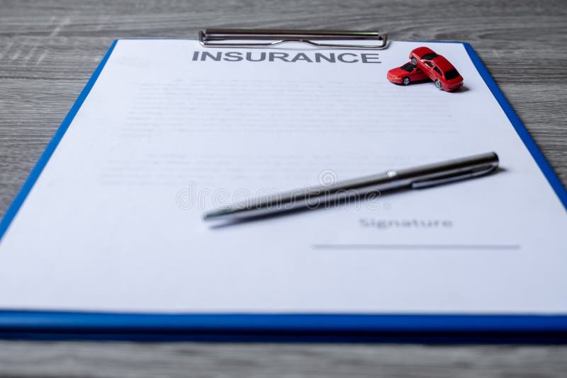 Car and Pen on Insurance Documents Stock Image - Image of negligent ...