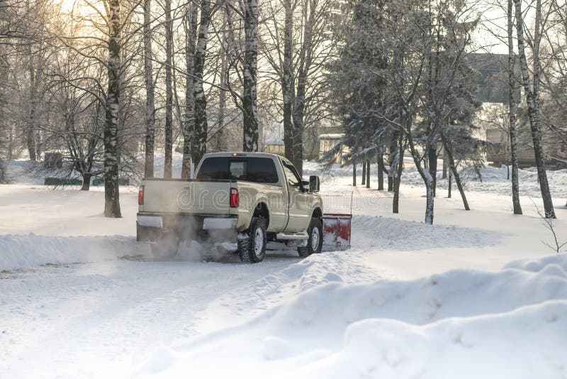 Pickup Truck Snow Plow Stock Photos - Free & Royalty-Free Stock Photos ...