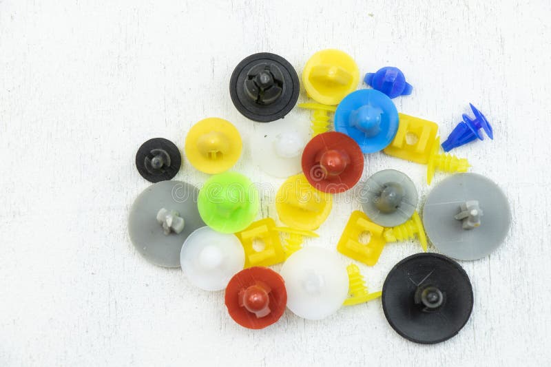 Car plastic clips kit stock photo. Image of fastener - 286017984