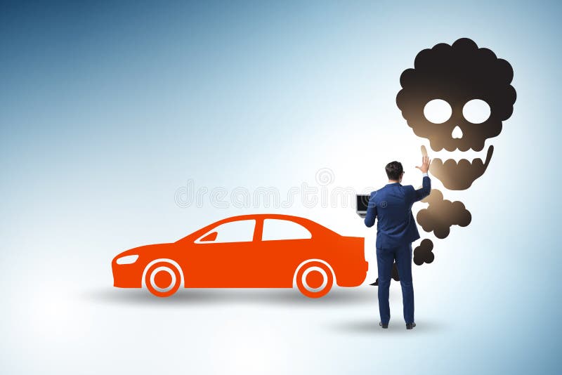 Car Pollution in Ecological Concept Stock Image - Image of engine ...