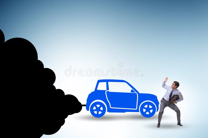 Car Pollution in Ecological Concept Stock Image - Image of vehicle ...