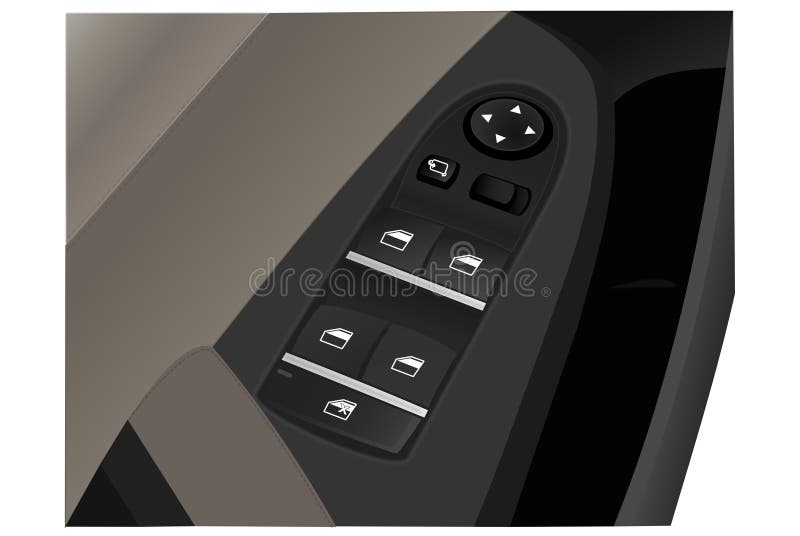 Car Power Electric Window Switch, Vector Illustration Stock Vector ...