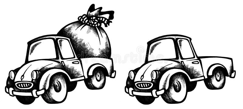 Car&present black stock illustration. Illustration of celebrate - 1552210