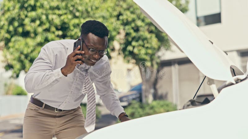 Car Problem, Angry Black Man and Phone Call of a Frustrated Employee ...