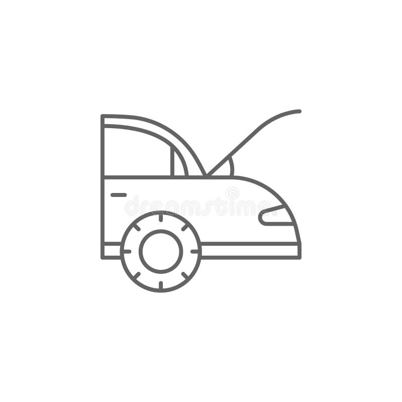 Car Problem Icon. Element of Auto Service Icon. Thin Line Icon for ...
