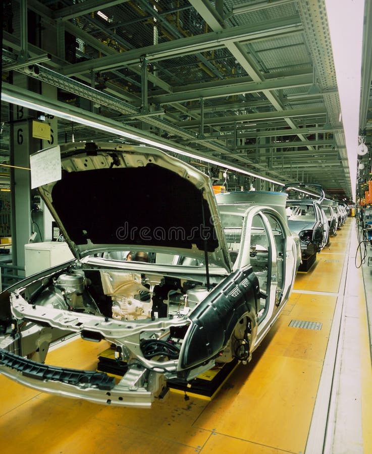 Car production line stock image. Image of motor, assembly - 9751091