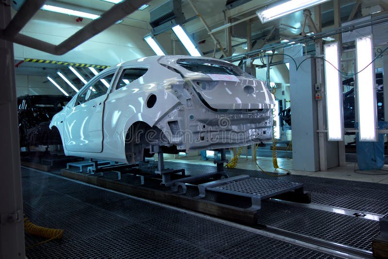Car production line stock image. Image of machinery, automation - 32978055