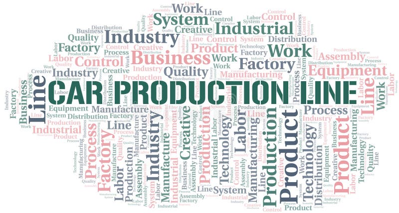 Car Production Line Word Cloud Create with Text only. Stock ...
