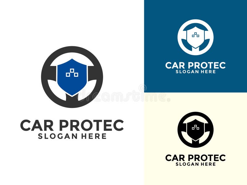 Car Protection Logo Vector Template, Simple Logo Design of a Car with ...