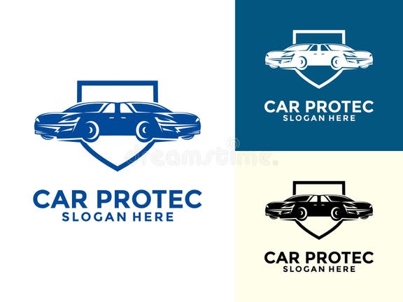 Car Protection Logo Vector Template, Simple Logo Design of a Car with ...