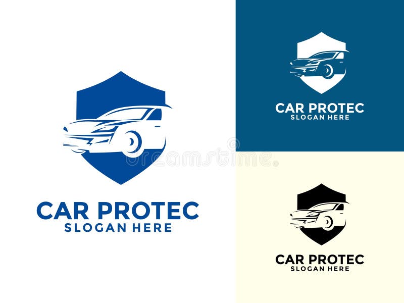 Car Protection Logo Vector Template, Simple Logo Design of a Car with ...