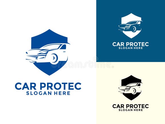 Car Protection Logo Vector Template, Simple Logo Design of a Car with ...