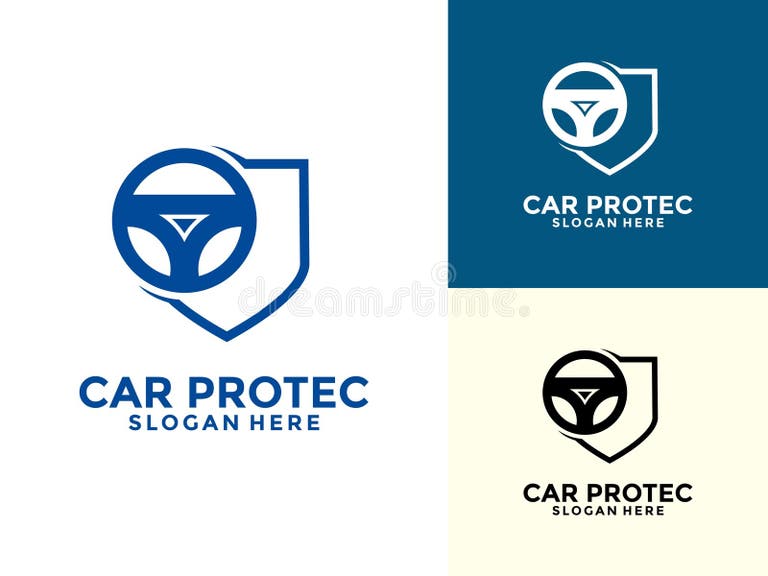 Car Protection Logo Vector Template, Simple Logo Design of a Car with ...