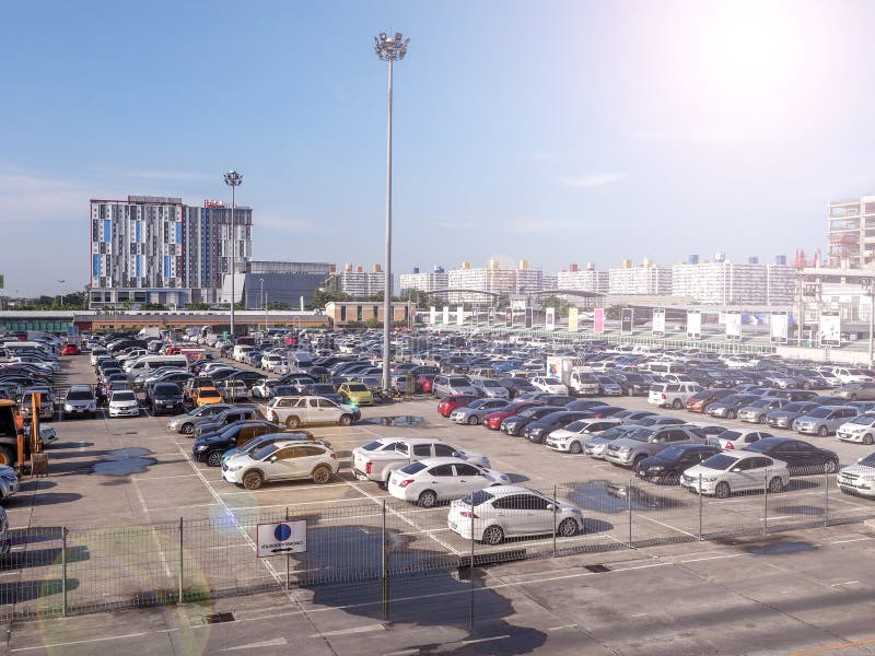 Car at Public Car Parking Background Editorial Stock Image - Image of ...