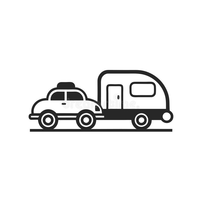 Black Car Trailer Icon Stock Illustrations – 8,212 Black Car Trailer ...