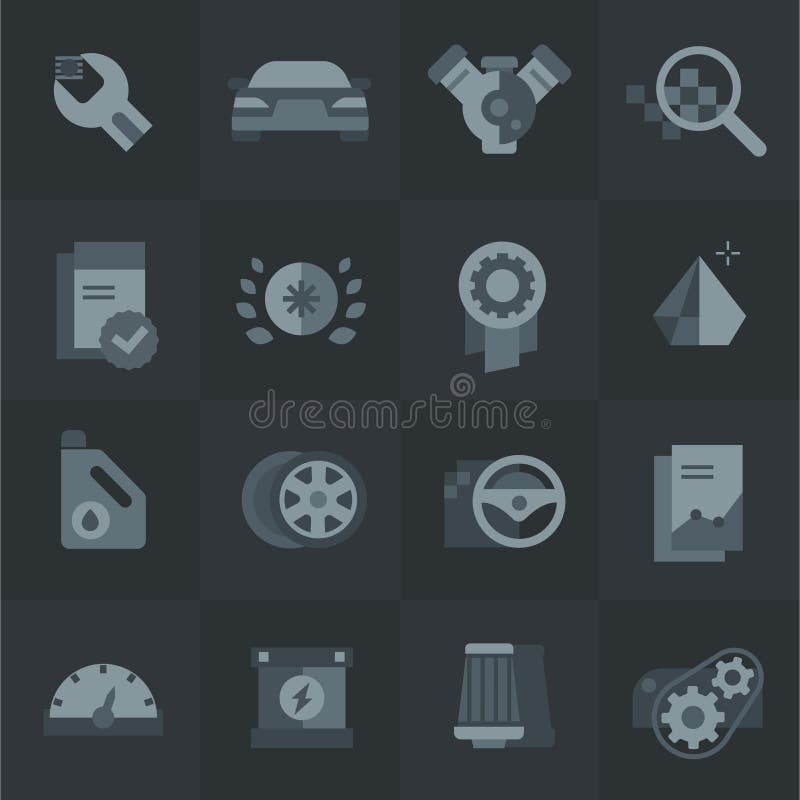 Car Purchase and Service Icons Stock Vector - Illustration of purchase ...
