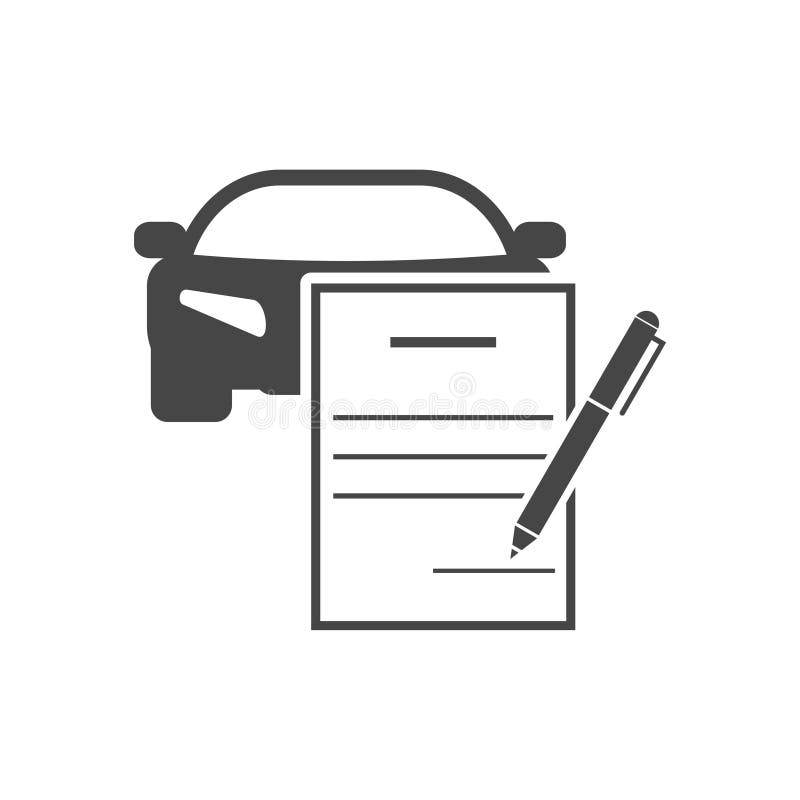 Car Purchasing Contract Icon, 6 Colors Included Stock Vector ...