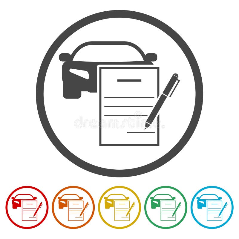 Car purchasing contract stock illustration. Illustration of pact ...