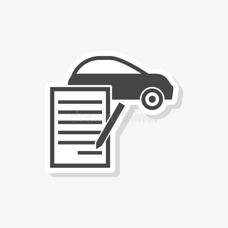 Car Purchasing Contract Icon, 6 Colors Included Stock Vector ...