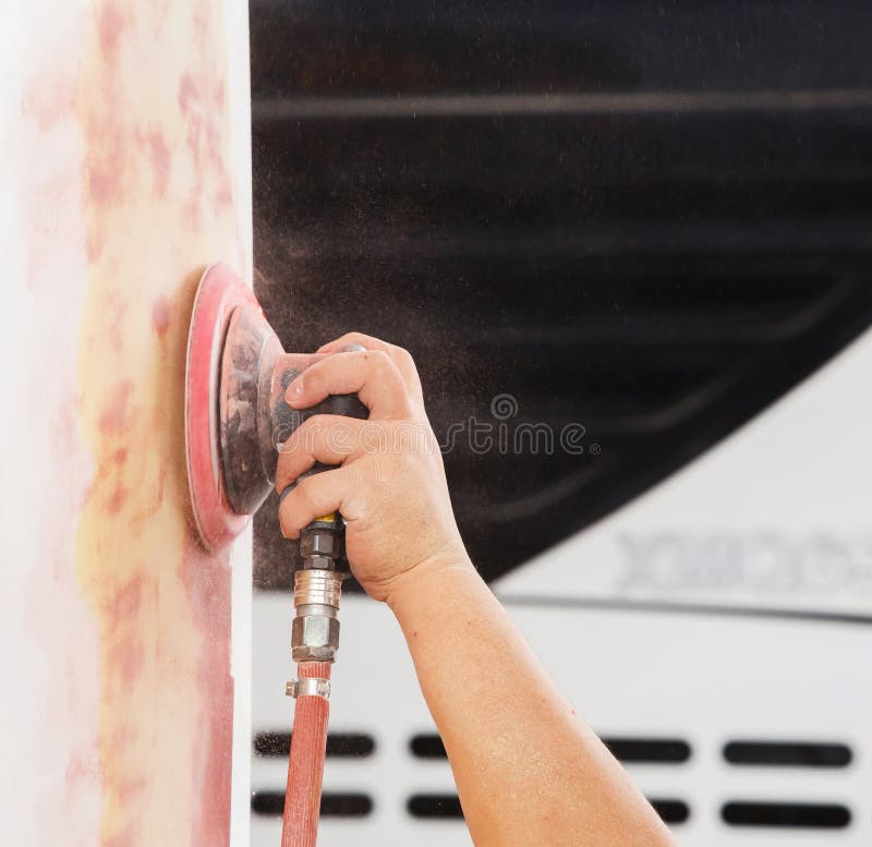 Car putty polishing stock photo. Image of automobile - 32784408
