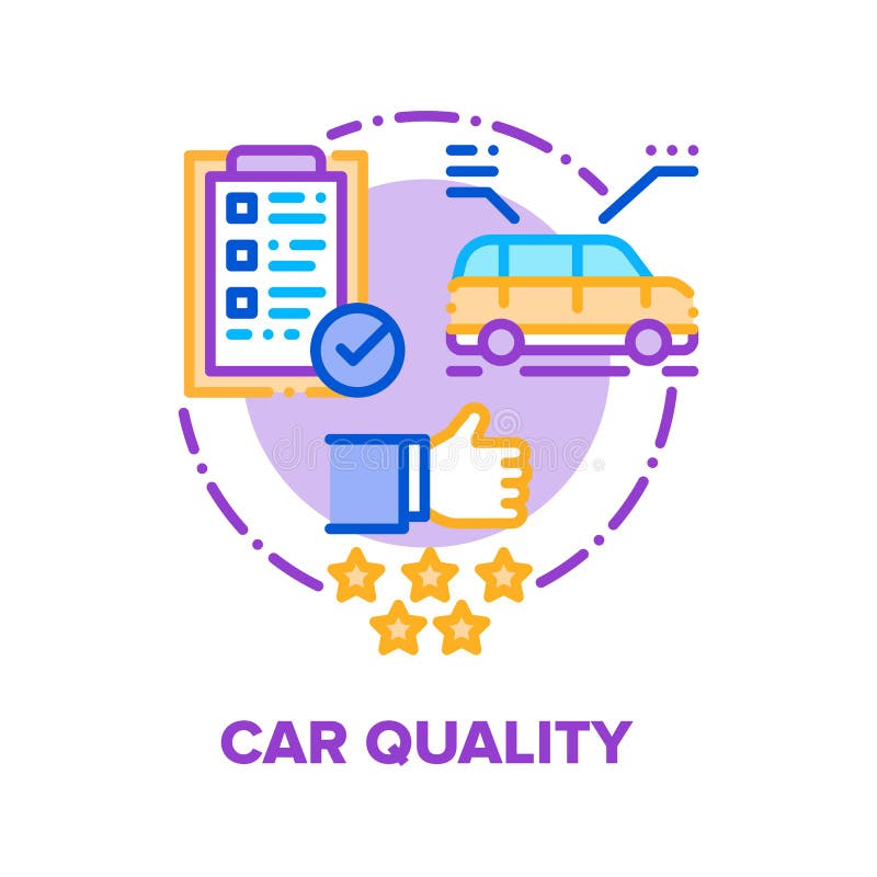 Car Quality Vector Concept Color Illustration Flat Stock Vector ...