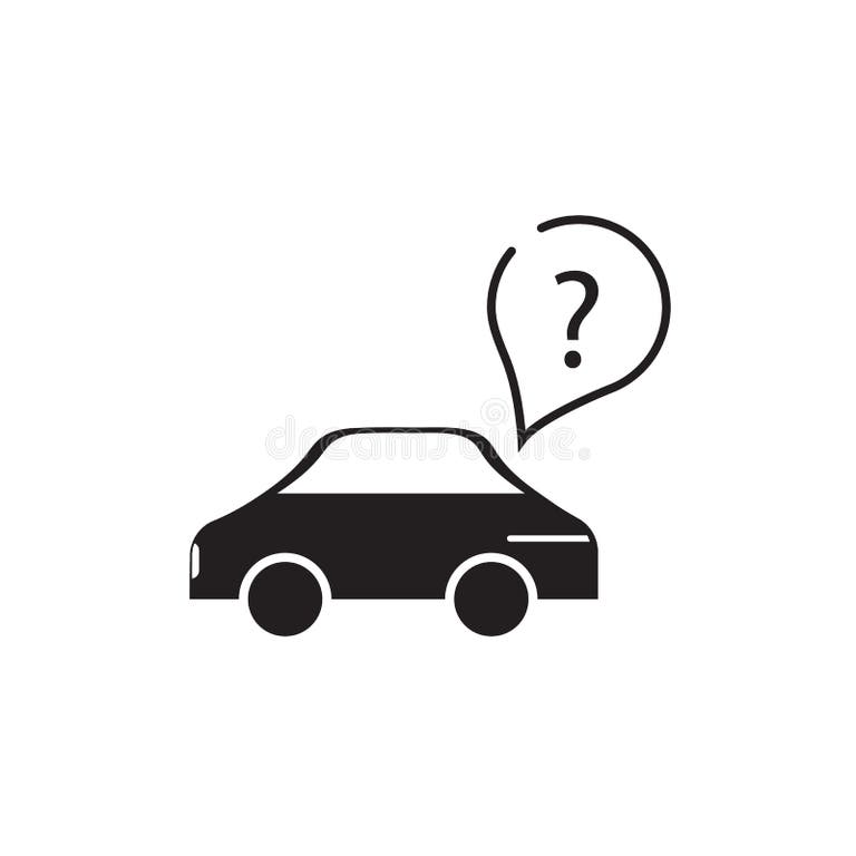 Car and Question Icon Vector Design Illustration Stock Vector ...