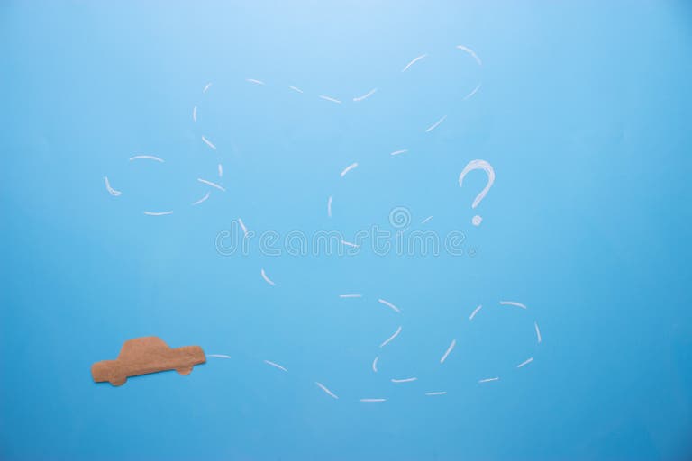 Car and question mark stock illustration. Illustration of navigation ...