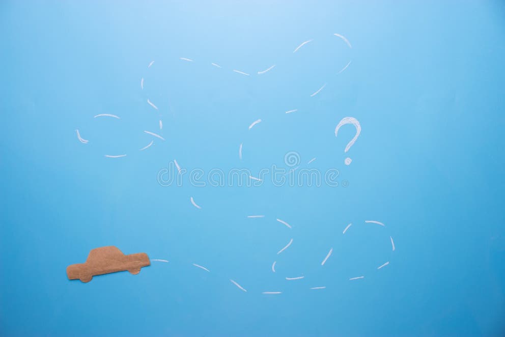 Car and question mark stock illustration. Illustration of navigation ...