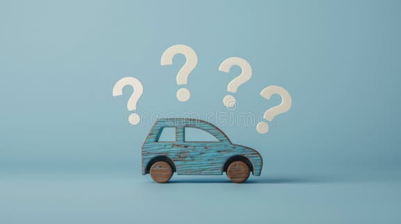 The Car and Question Marks. AI Generated Stock Photo - Image of concept ...